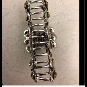 Accessories | Turquoise Rhinestone Studded Hinged Hair Clip | Poshmark